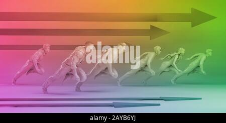 Successful Business Team Moving Forward as Abstract Background Stock ...