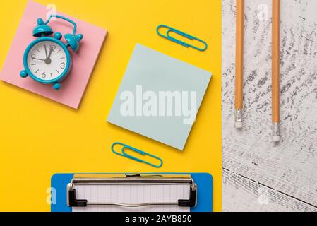 blank and colorful sticky note sheets on a wooden background Stock ...