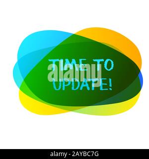 Conceptual hand writing showing UPDATE. Concept meaning make something ...