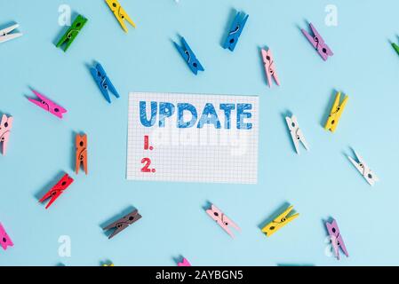 Handwriting text writing Update. Concept meaning Up to date Make ...