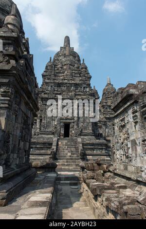buddhist Candi Sewu temple, part of the 9th-century Hindu temple ...