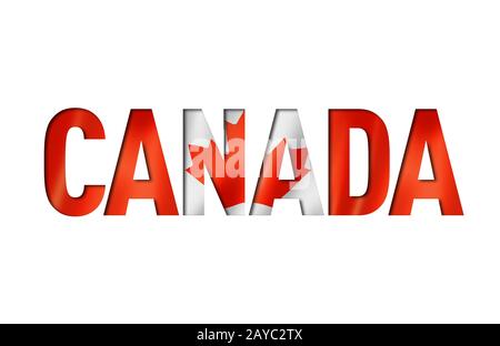 canadian flag text font. canada symbol background Stock Photo - Alamy
