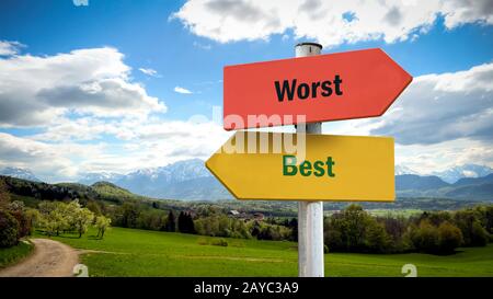 Street Sign Best versus Worst Stock Photo - Alamy