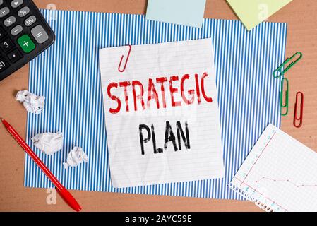 Text sign showing Strategic Growth. Conceptual photo create plan or ...