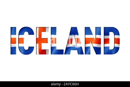 icelandic flag text font. iceland symbol background Stock Photo - Alamy