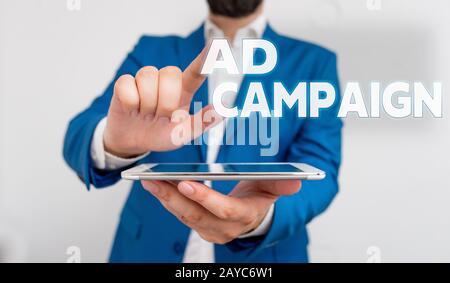 Word writing text Ad Campaign. Business concept for promotion of ...