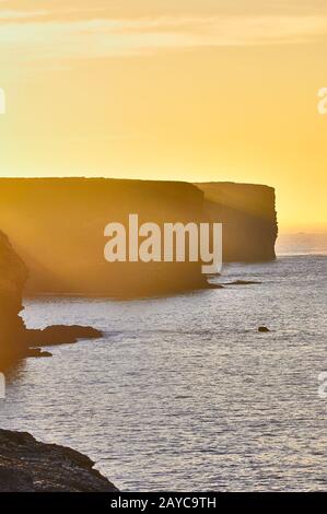 Sunset at the Kilkee Cliffs, Kilkee, Clare, Ireland Stock Photo - Alamy
