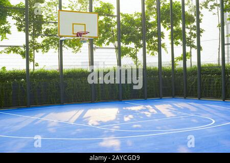 Colorful texture of basketball court with red, yellow and blue Stock ...