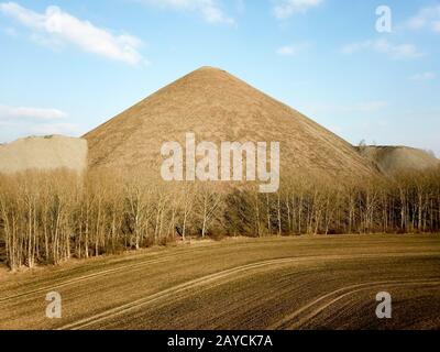 Mining area, photographing a tailings dump from the air Stock Photo - Alamy