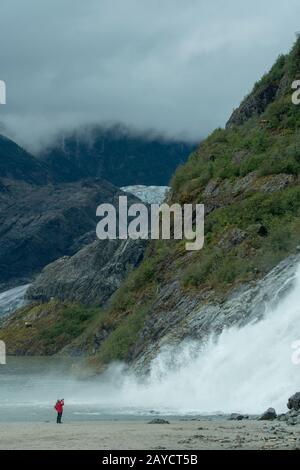 nugget falls mendenhall glacier AK Stock Photo - Alamy