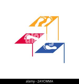 footprint logo design concept template Stock Vector Image & Art - Alamy