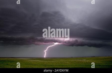 Prairie Storm Clouds Lightning Stock Photo - Alamy