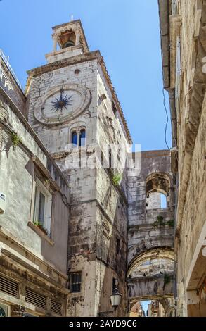 Clock tower, Split, Croatia Stock Photo - Alamy