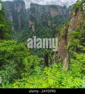 Natural rock bridge in Wulingyuan Scenic and Historic Interest Area in ...