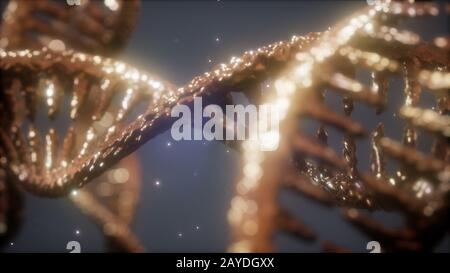 double helical structure of dna strand close-up animation Stock Photo ...