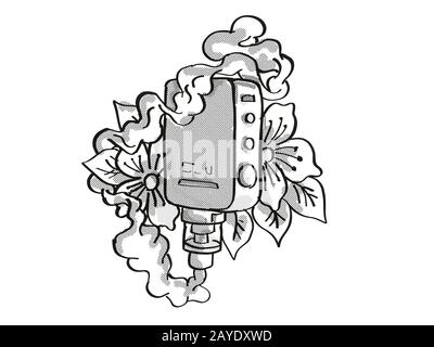 Vape Electronic Cigarette Smoking Tattoo Stock Photo - Alamy