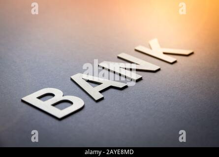 Word bank written with white solid letters on a board. Word bank ...