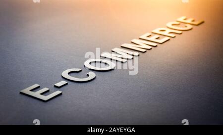 Word commerce written with white solid letters on a board Stock Photo ...
