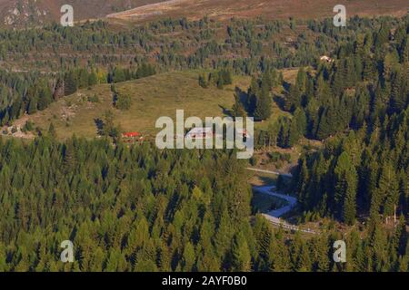 Gailtal Alps with goldeck and staff Stock Photo - Alamy