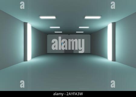 Hi-Tech Lockup Prison Cell 3D Illustration Stock Photo - Alamy