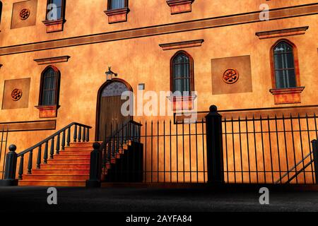 Fancy New York City Style Building Facade 3D Illustration Stock Photo ...