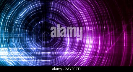 Technology Portal with Digital Circle Access System Stock Photo - Alamy