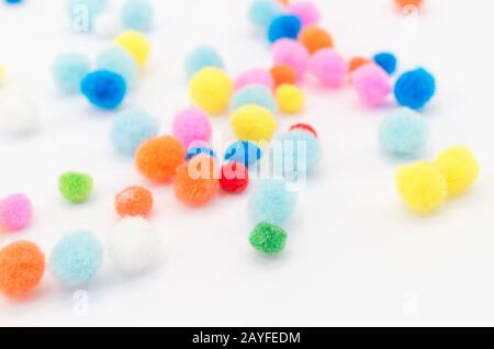 colored soft balls backdrop - top perspective Stock Photo - Alamy