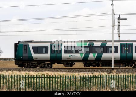 London Northwestern Railway class 350 electric train, side view at ...