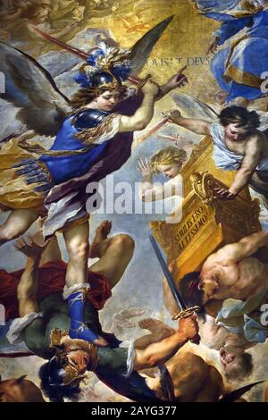 Saint Michael Archangel Chasing the Rebel Angels, 1657 Luca Giordano ...