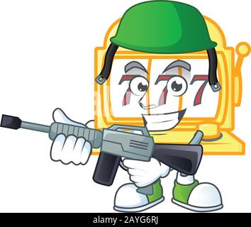 Army slot machine in the mascot shape Stock Vector Image & Art - Alamy