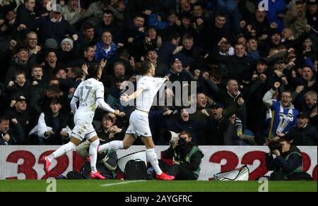 Leeds United's Luke Ayling celebrates scoring his teamâ€™s opening goal ...