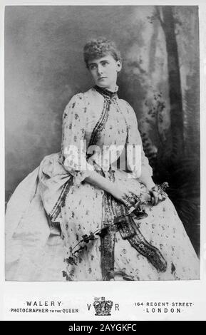 The Countess of Warwick, Frances Evelyn Maynard, Lady Brooke, leaving ...