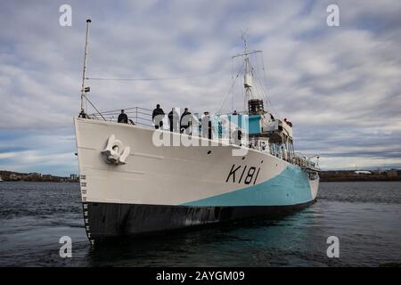 HMCS Sackville K181, a Flower-class corvette in Halifax harbour, that ...