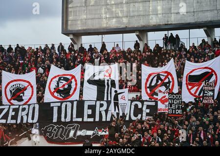 CSKA fans during Levksi Sofia against CSKA Sofia on Vasil Levski ...
