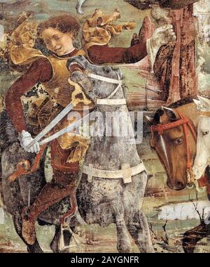 Del Cossa Triumph of Minerva March Needlework detail Stock Photo - Alamy