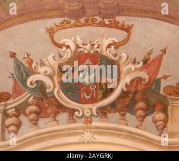 The coat of arms of Francesco III d'Este represents the noble lineage ...