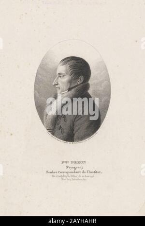 François Péron by Lesueur - engraving Stock Photo - Alamy