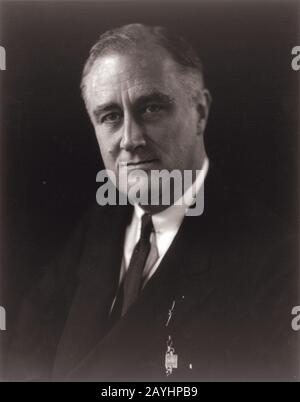 Franklin Delano Roosevelt, Portrait 1933 (cropped Stock Photo - Alamy