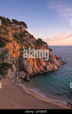 CALA ES CODOLAR BEACH TOSSA DE MAR COSTA BRAVA CATALONIA SPAIN Stock ...