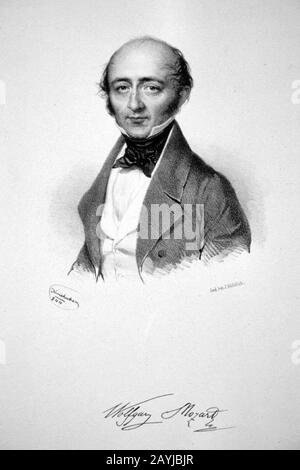 Franz Xaver Wolfgang Mozart Litho Stock Photo - Alamy