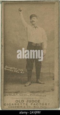 Fred Dunlap, Pittsburgh Alleghenys, baseball card portrait Stock Photo ...