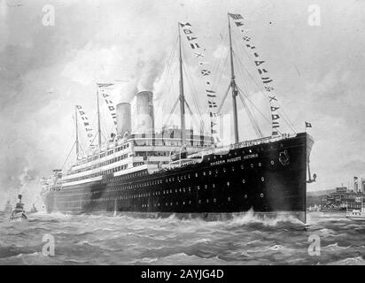 Fred Pansing - The S.S. 'Kaiserin Auguste Victoria', Sept 1907 Stock ...
