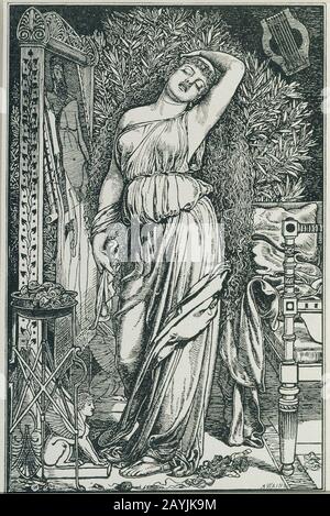 Danae in the Brazen Chamber - Frederick Sandys Stock Photo - Alamy