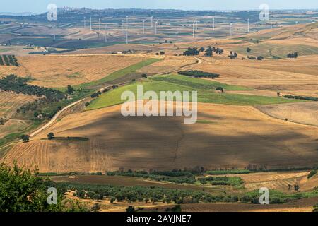 Rural landscape from Serracapriola, Foggia, Apulia, Southern Italy, at ...