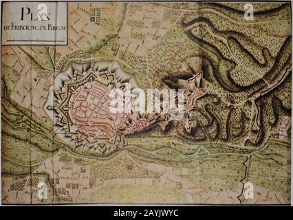 Freiburg hist map 005 Stock Photo - Alamy