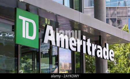 TD Ameritrade sign. TD Ameritrade is a broker that offers an electronic ...