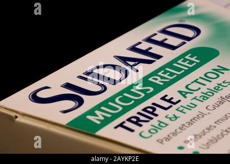Sudafed paracetamol tablets box carton pack package headache relief max ...