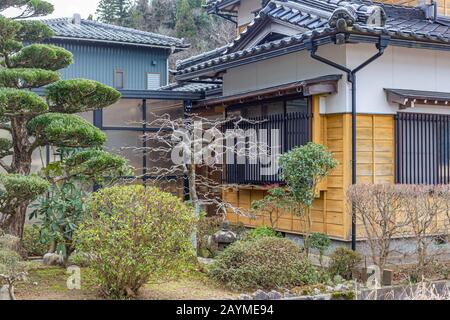 Traditional Japanese wood-built house near Fukuoka Japan Stock Photo ...