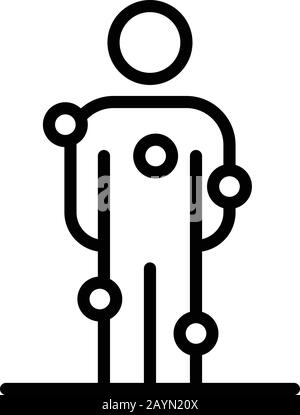 Doctor body analyzer icon. Outline doctor body analyzer vector icon ...