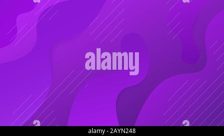 Abstract Dark Purple and Pink Waving circles lines Technology Banner ...